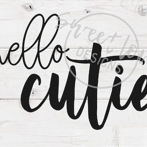 Hello Cutie Digital File SVG and PNG - Etsy