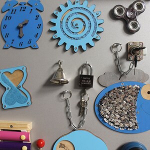 Baby Boy Gift, Motorik Busy Board 80x60 Cm, Fidget Toys, First Birthday ...