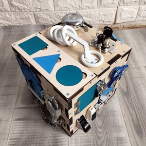 Busy Board Busy Cube 20x20 Cm, Baby Boy Girl Gift, Montessori Sensory ...