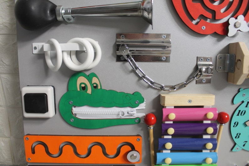 Rainbow Baby Gift Wooden Fidget Toy Busy Board 70x50 Cm - Etsy