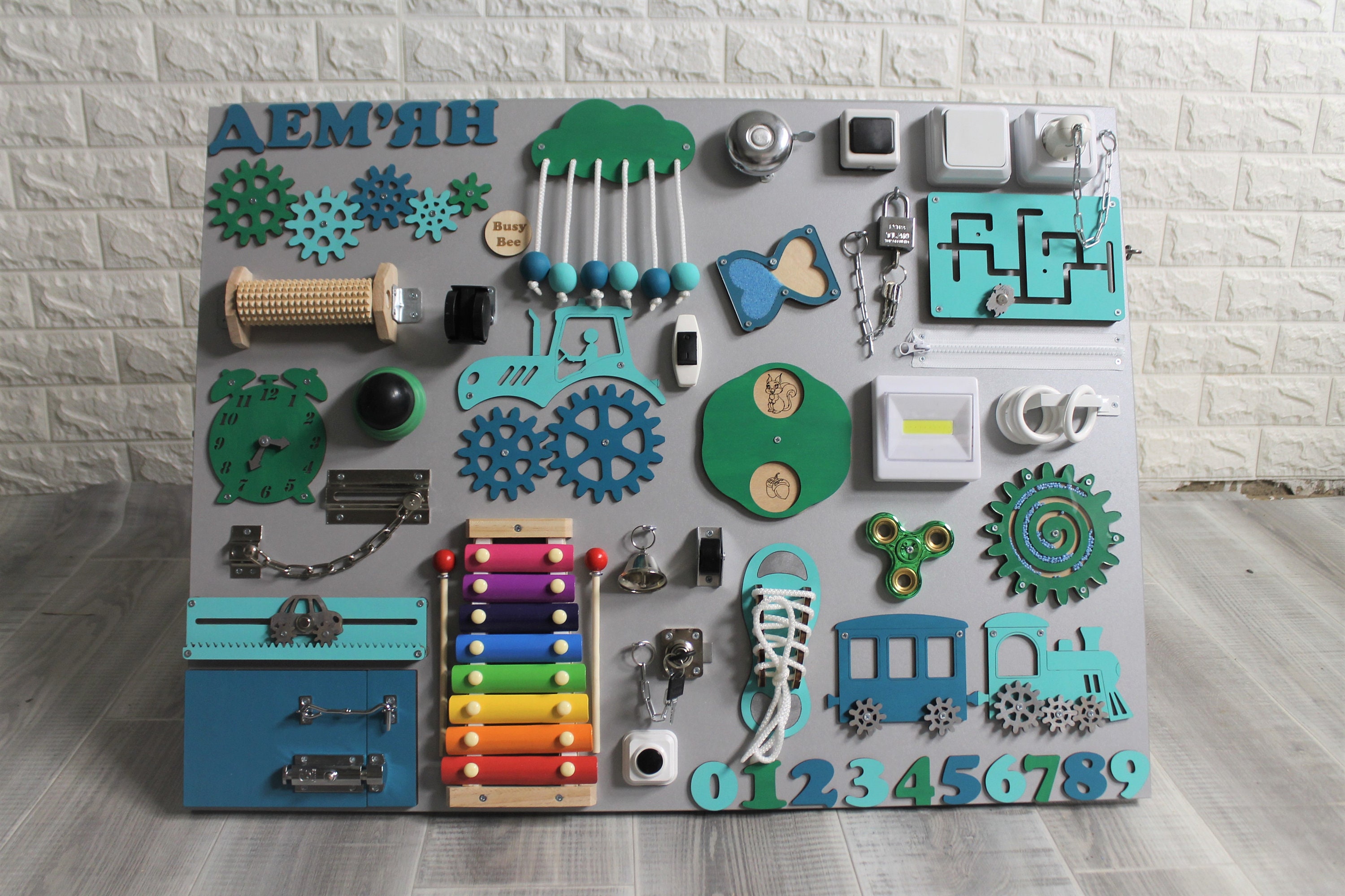 Baby boy gift Busy board 80x60 cm Toddler motorik board | Etsy