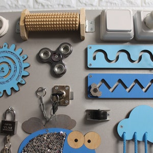 Baby Boy Gift, Motorik Busy Board 80x60 Cm, Fidget Toys, First Birthday ...