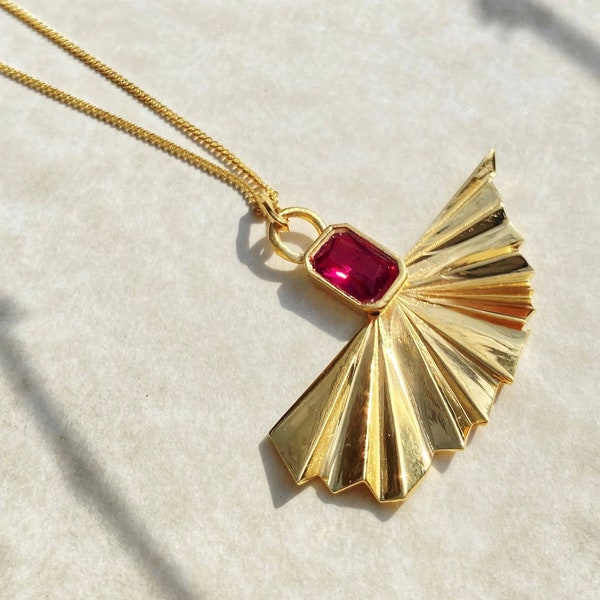 Fuchsia Necklace - Etsy