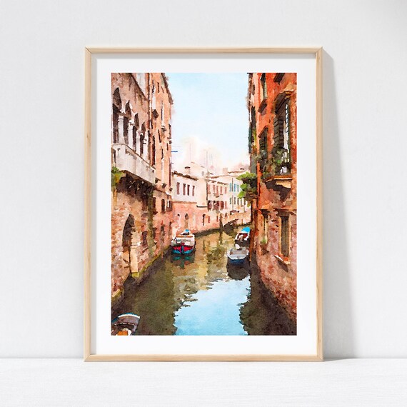 Venice Watercolor Print INSTANT DOWNLOAD Venice Wall Art - Etsy