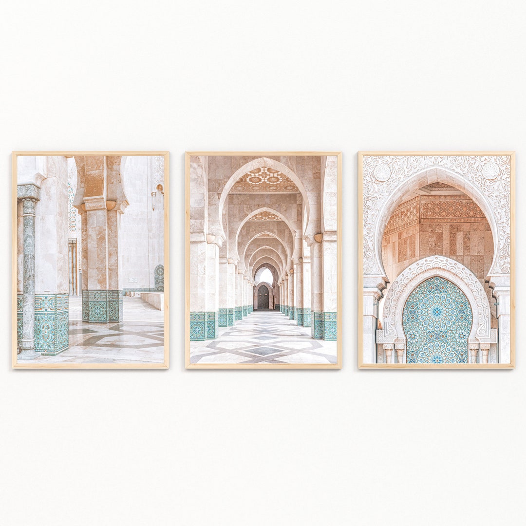 Moroccan Wall Art Set of 3, INSTANT DOWNLOAD, Moroccan Architecture ...