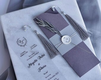 Bookmark Wedding Invitation - Etsy