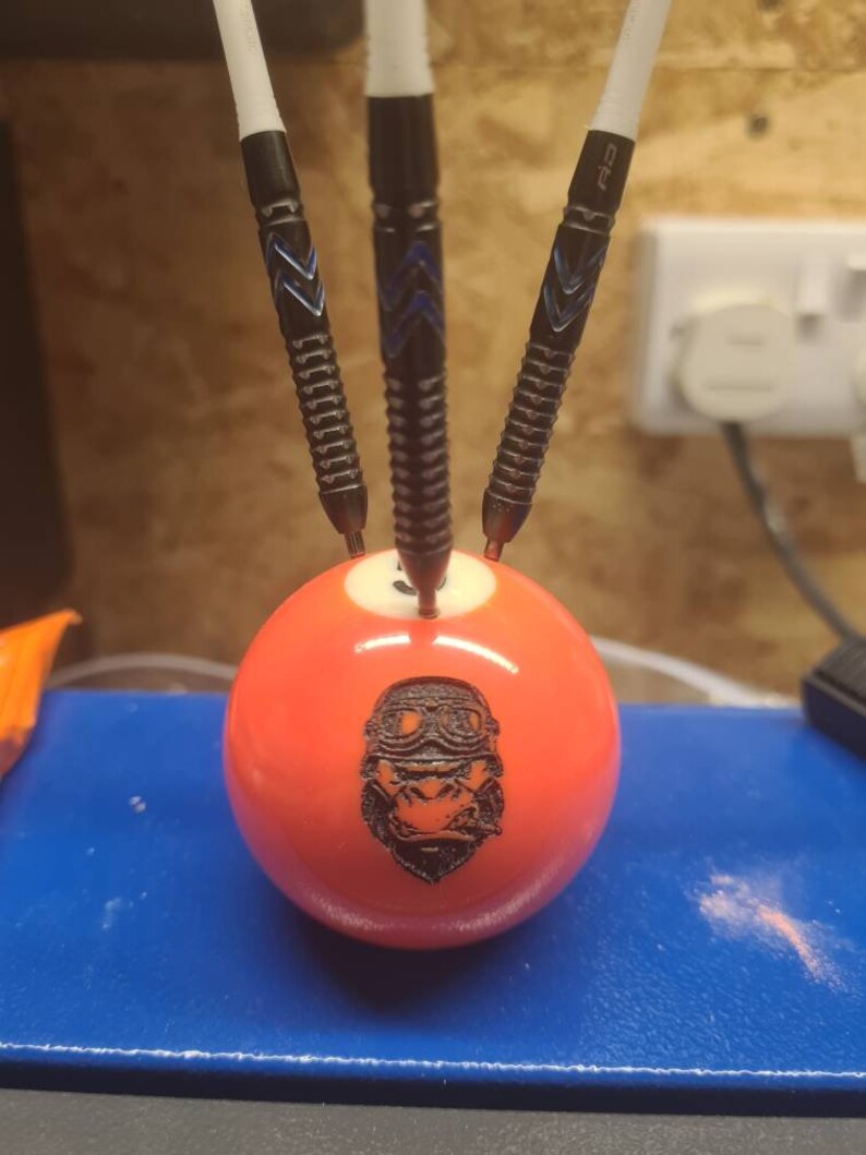 Personalised Pool Ball Darts Stands Engraved Any Logo/text/image - Etsy