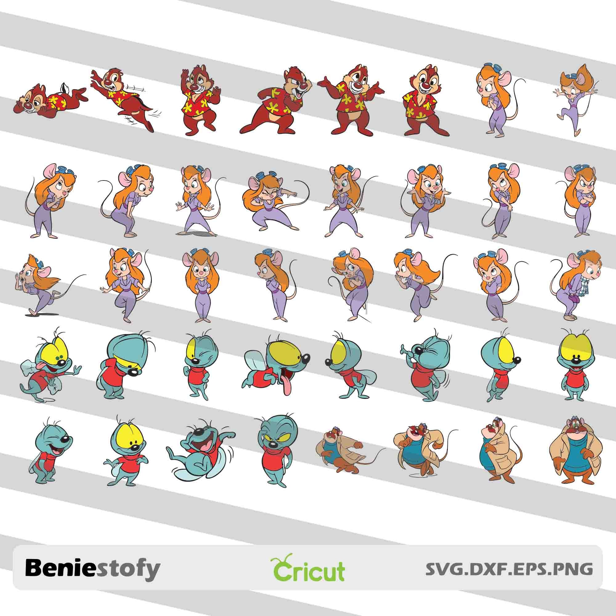 Personnages mignons svg dessin animé svg bundle fichier - Etsy France