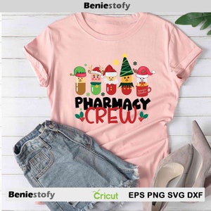 Pharmacy Crew Svg, Christmas Pills Snowman Reindeer Santa Svg ...