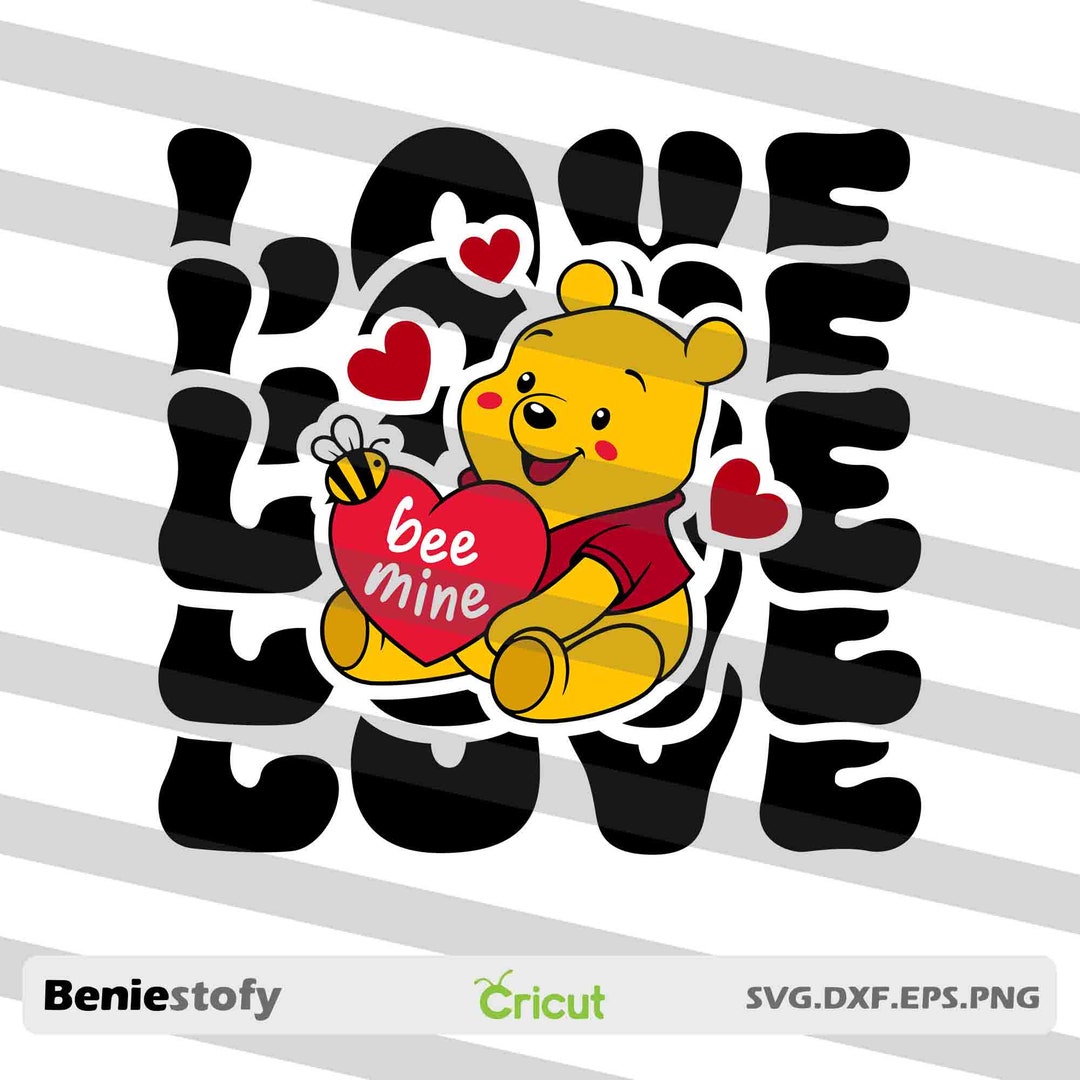 Bee Mine Heart Svg, Cartoon Svg, Valentine's Day Svg, Cricut File ...