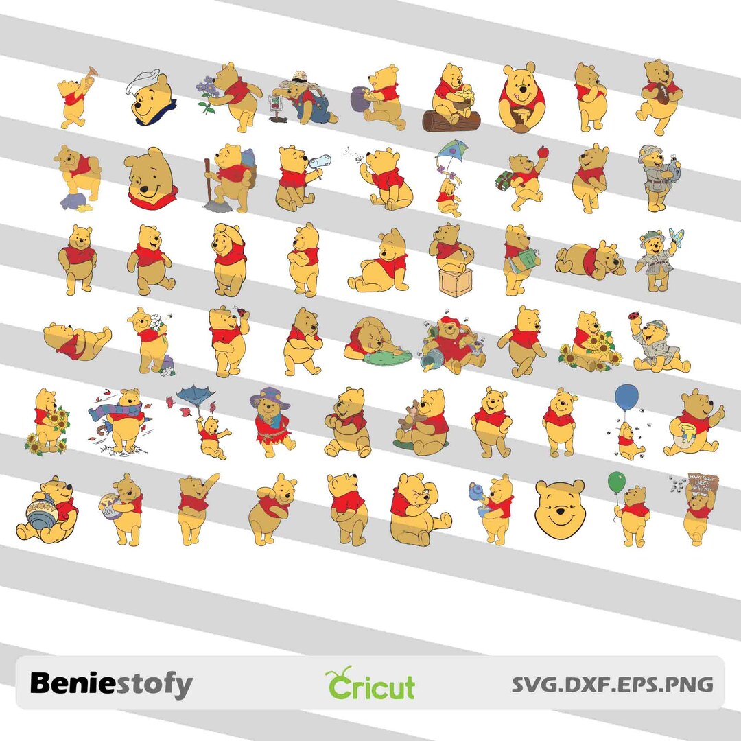 Bear Svg, Cartoon Svg, Bundle, Cricut File, Clipart, Svg, Png, Eps, Dxf ...