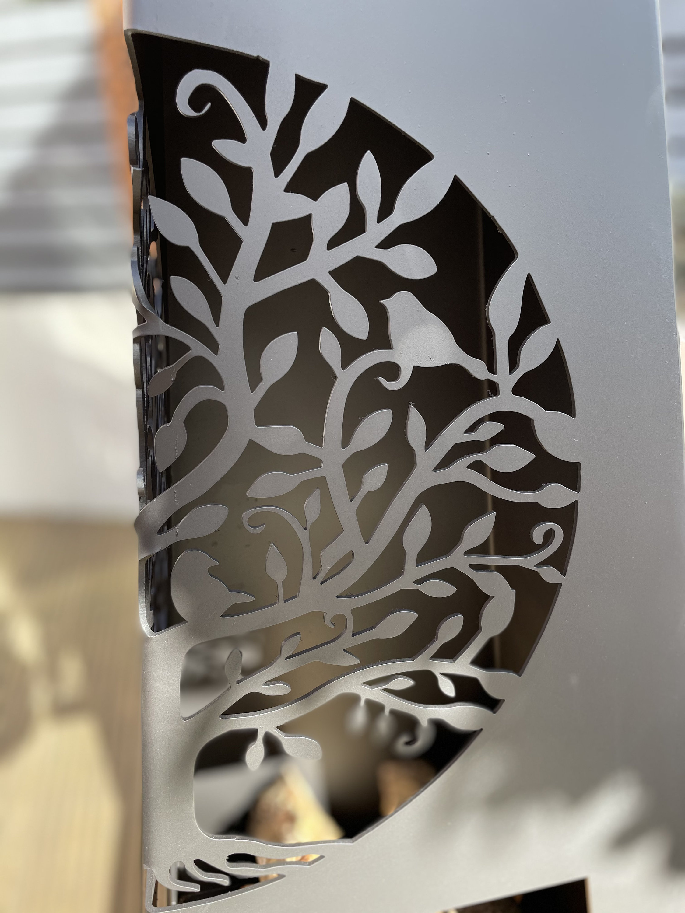 Tree of Life Laser Cut Steel Garden Chiminea Patio Heater - Etsy UK