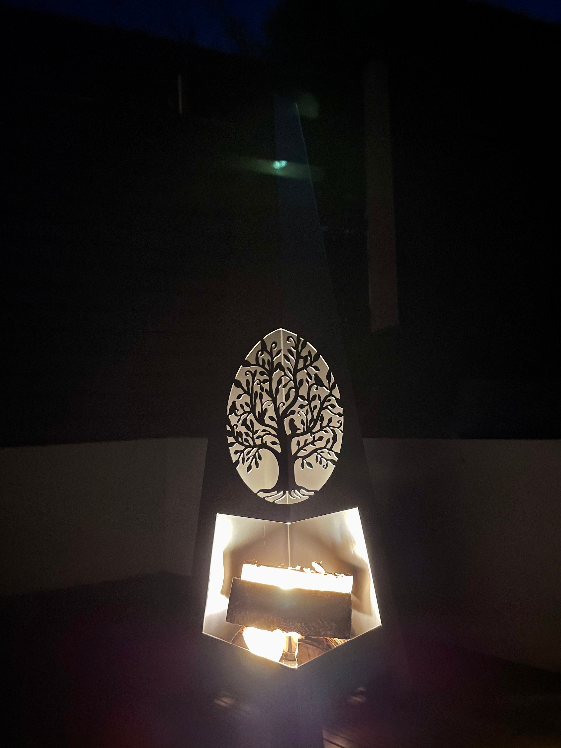 Tree of Life - Laser Cut Steel Garden Chiminea, Patio Heater, Log ...
