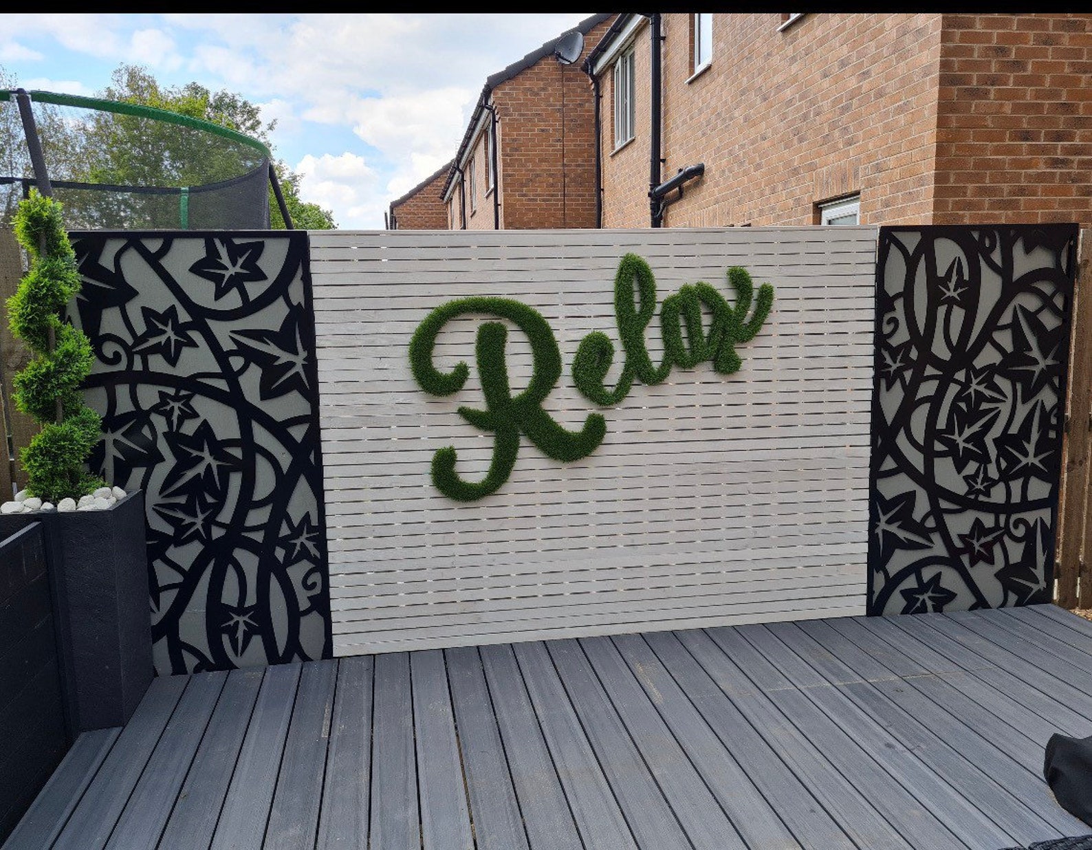 Laser Cut Steel Garden Privacy Decorative Screen Panels With | Etsy UK