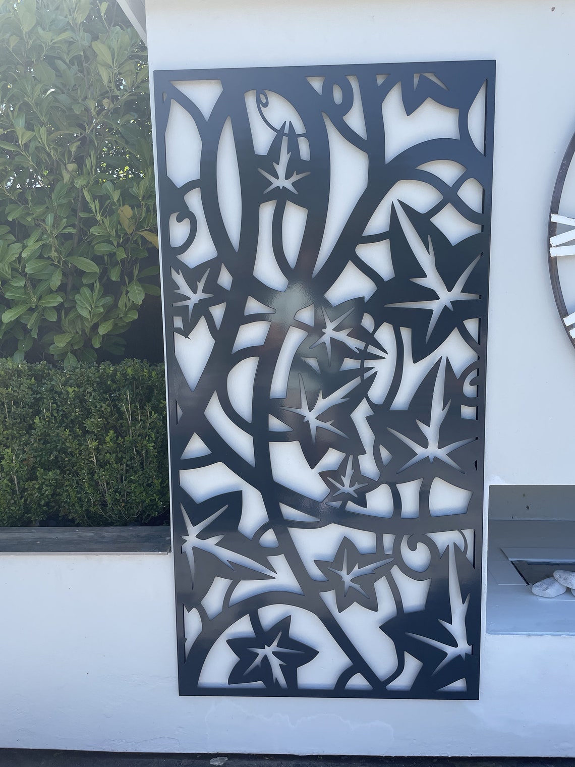 Laser Cut Steel Garden Privacy Decorative Screen Panels With | Etsy UK