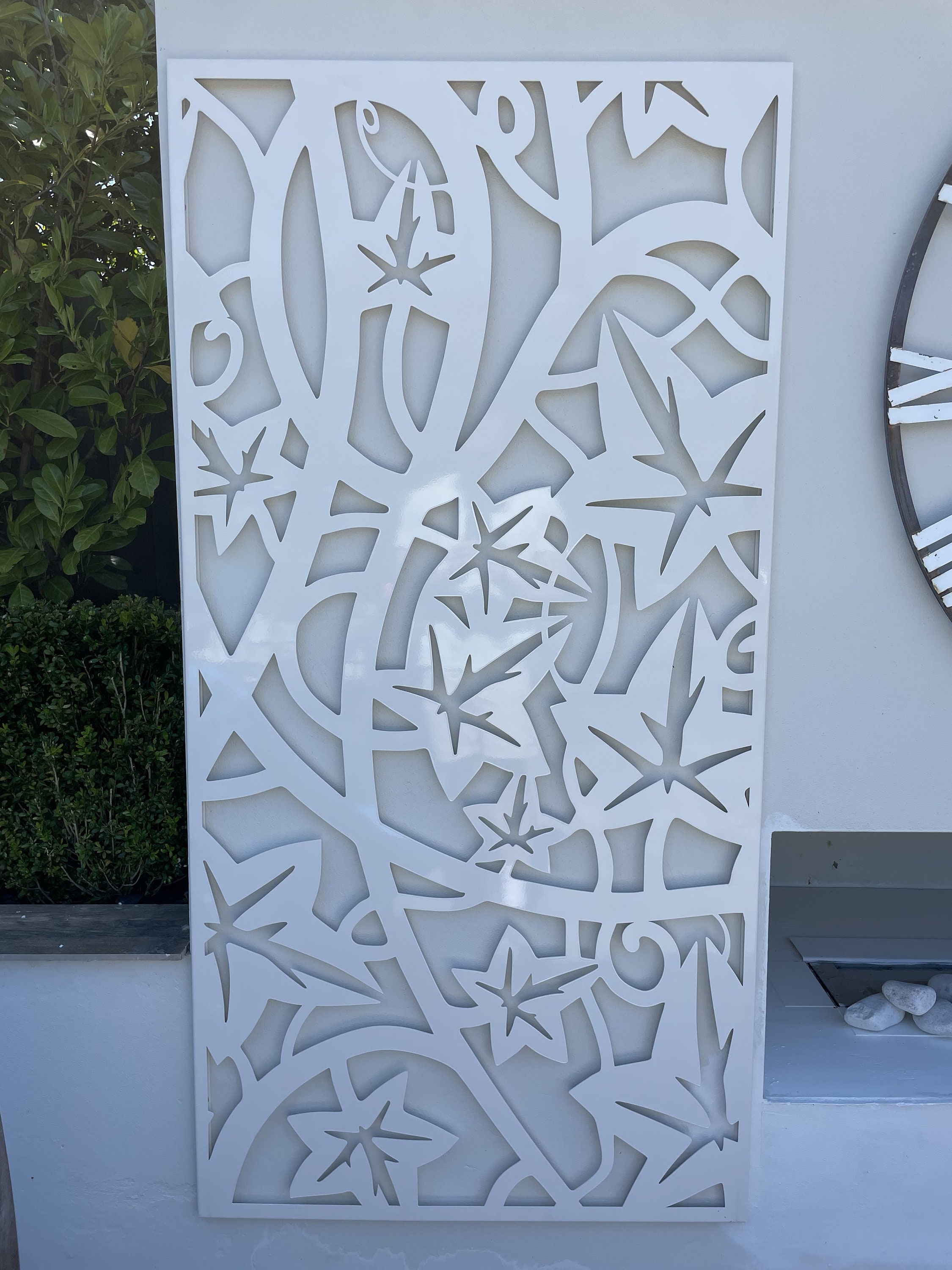 Laser Cut Steel Garden Privacy Decorative Screen Panels With | Etsy UK