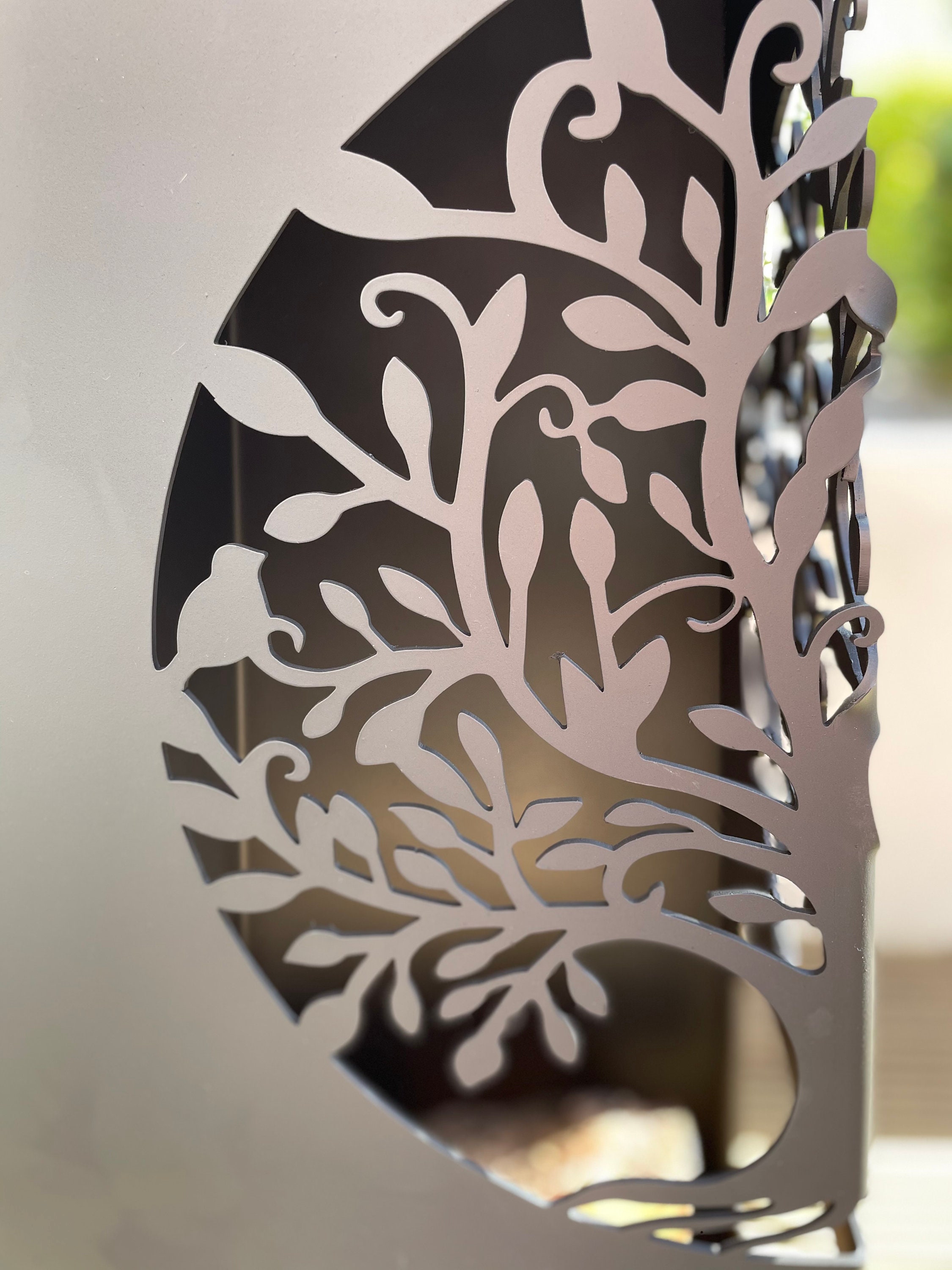 Tree of Life Laser Cut Steel Garden Chiminea Patio Heater - Etsy