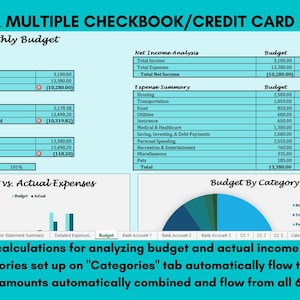 Budget, 6 Registers in 1, Checkbook and Credit Card Register and ...