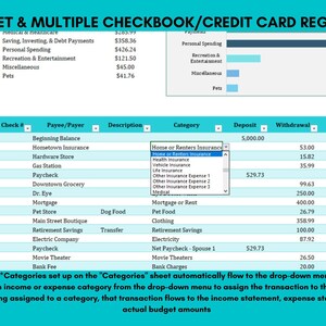 Budget, 6 Registers in 1, Checkbook and Credit Card Register and ...