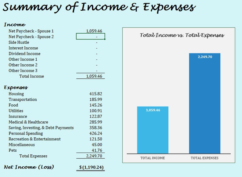 Checkbook Register & Expense Tracker Excel Spreadsheet, Finance Tracker ...