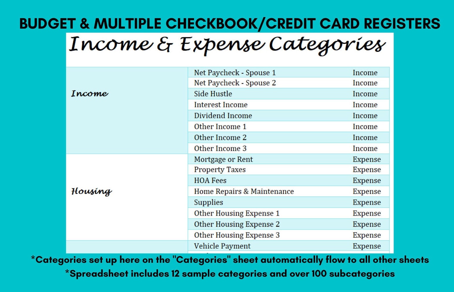 Budget, 6 Registers in 1, Checkbook and Credit Card Register and ...