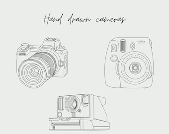 Polaroid Camera Line Drawing