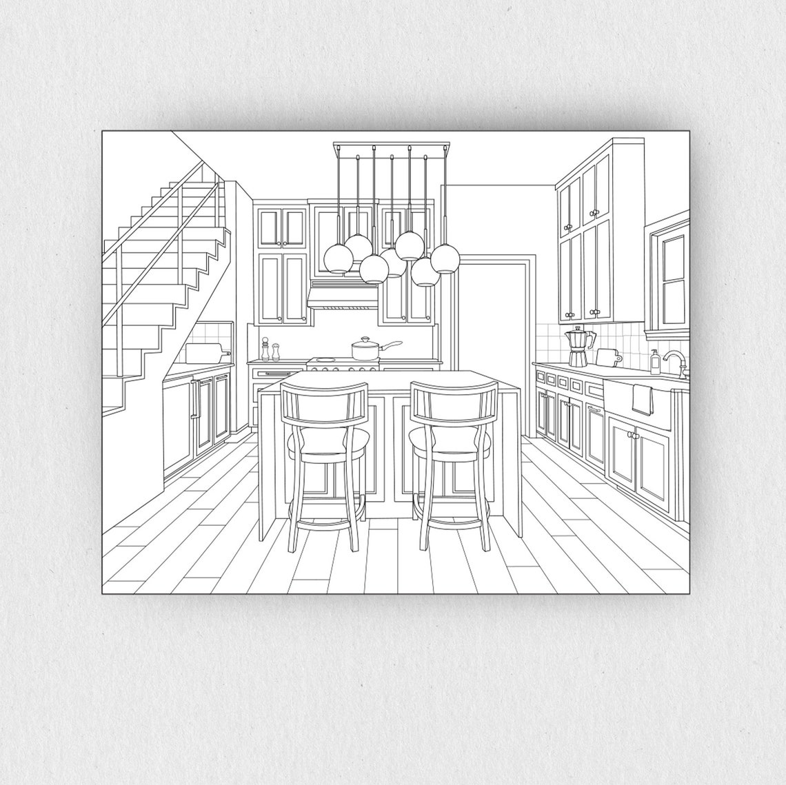 Interior Design Coloring Pages vol 3 Printable Adult - Etsy