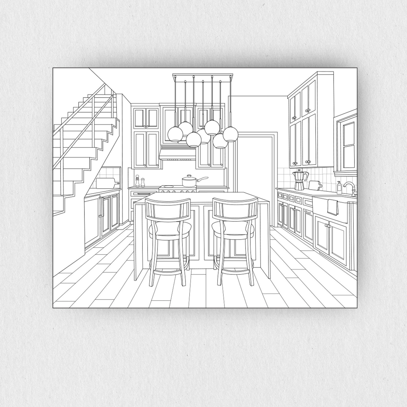 Interior Design Coloring Pages vol 3 Printable Adult - Etsy