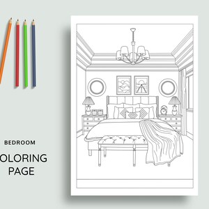 Interior Design Coloring Pages vol 1 Printable Adult - Etsy