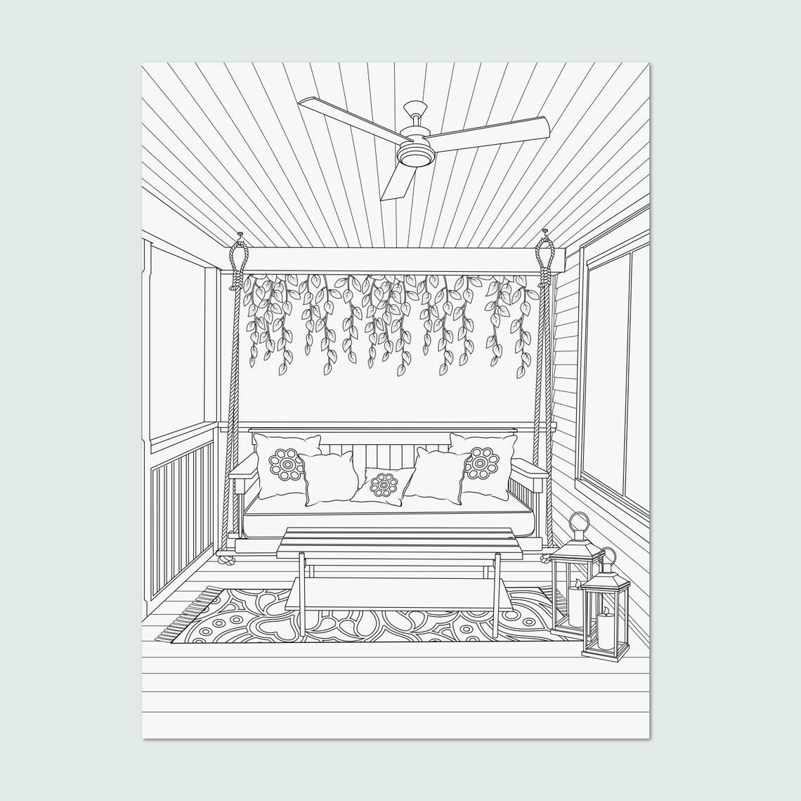 Interior Design Coloring Pages vol 4 Printable Adult - Etsy