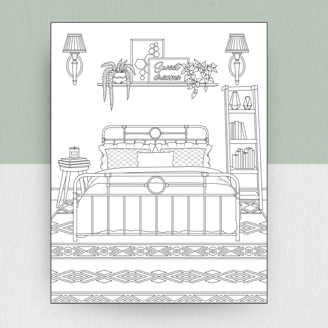 Interior Design Coloring Pages vol 2 Printable Adult - Etsy