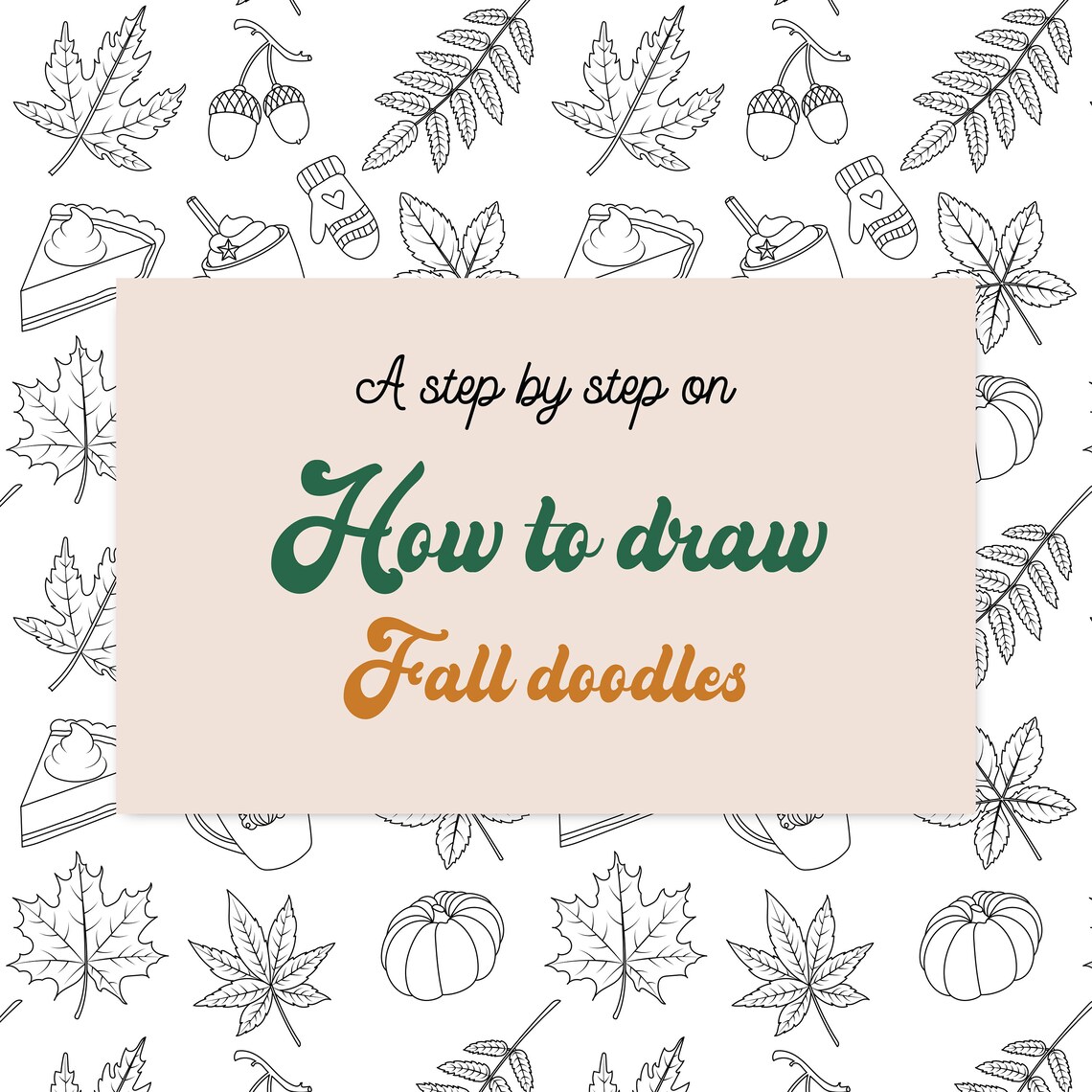 How to Draw Fall Doodles A Step by Step Guide on How to Draw - Etsy
