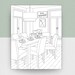 Interior Design Coloring Pages vol 2, Printable Adult Coloring Pages ...