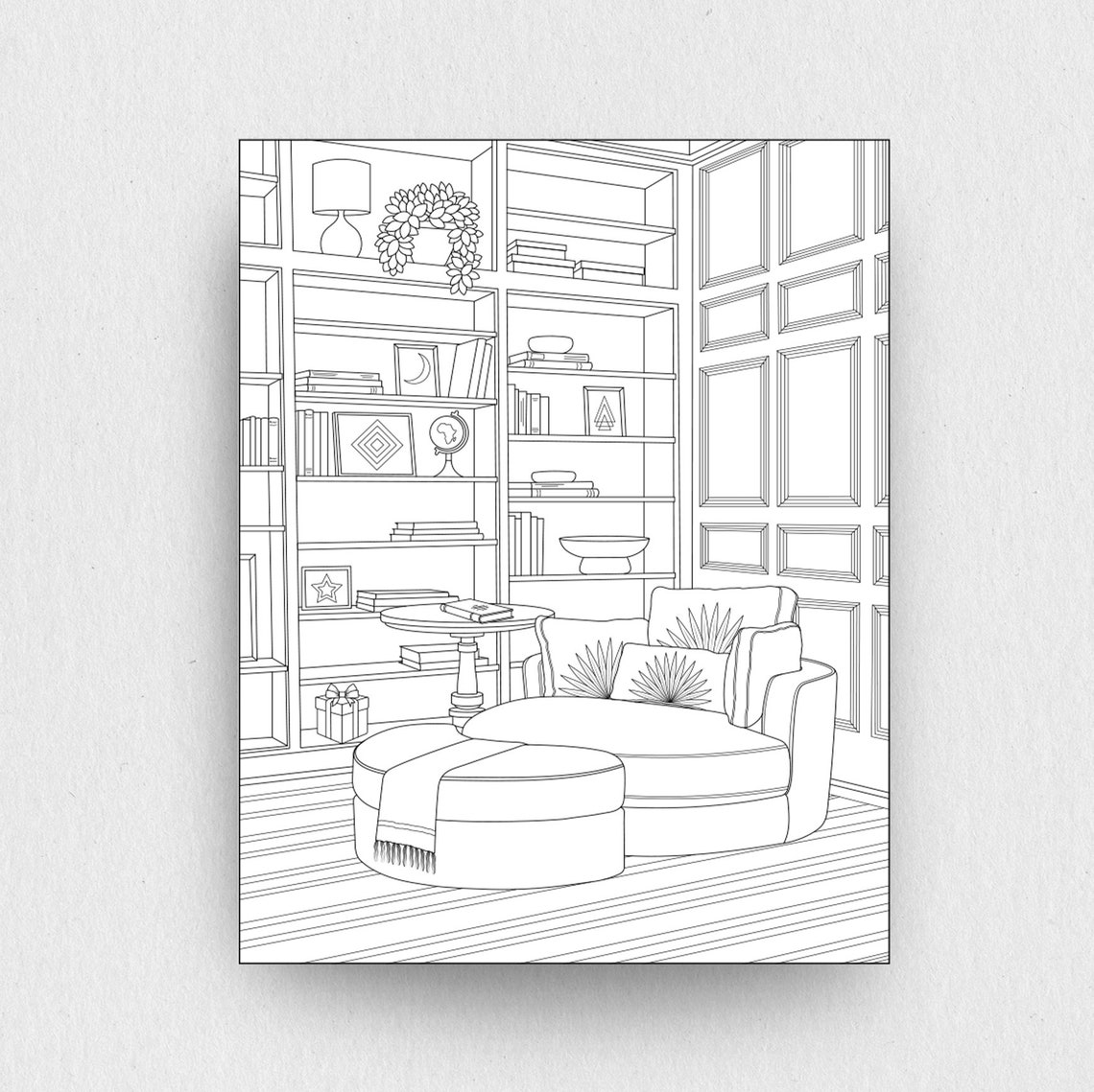 Interior Design Coloring Pages vol 3 Printable Adult - Etsy