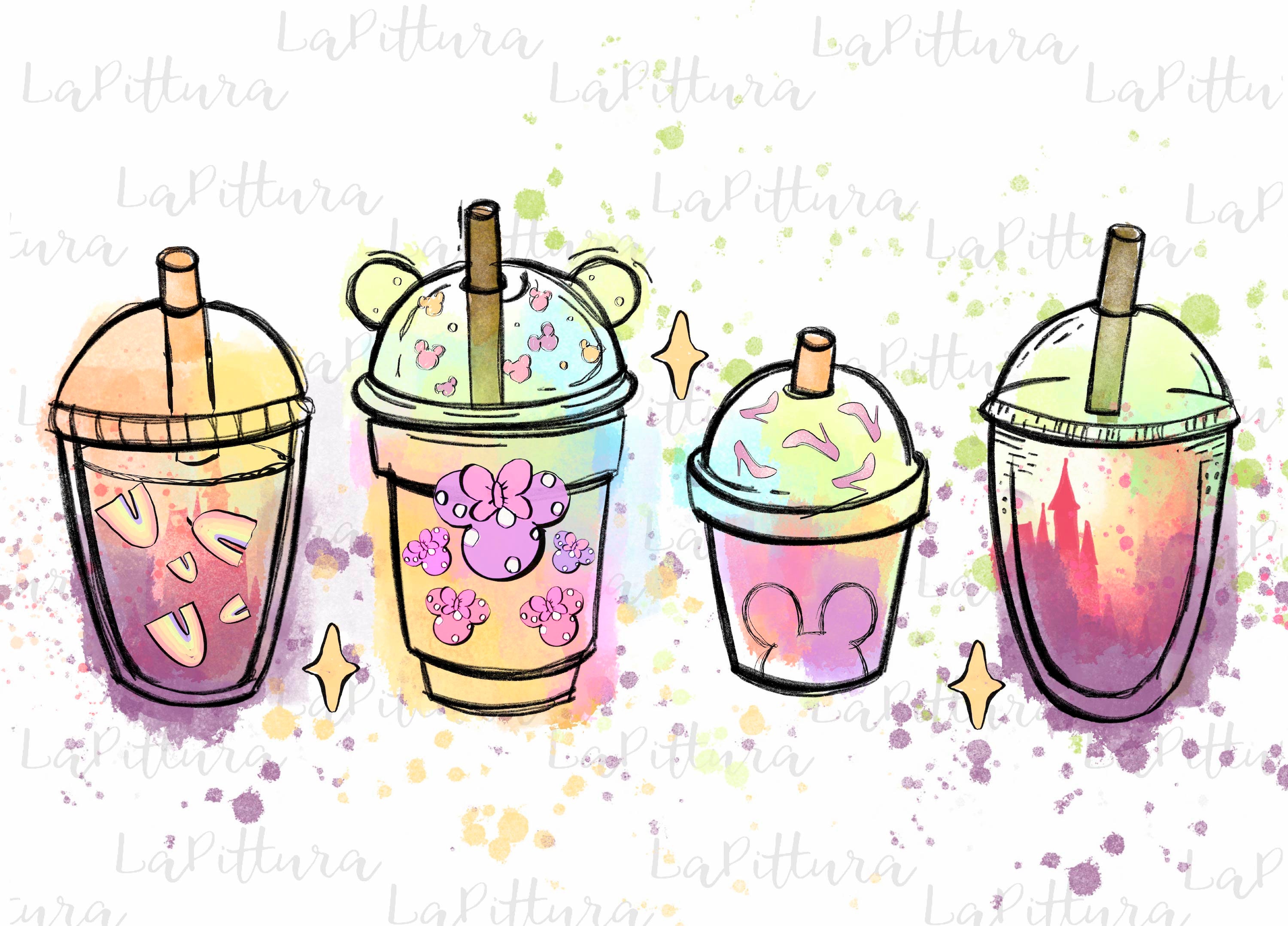 Rainbow Princess Coffee PNG, Iced Latte Rainbow Frappuccino Starbucks ...