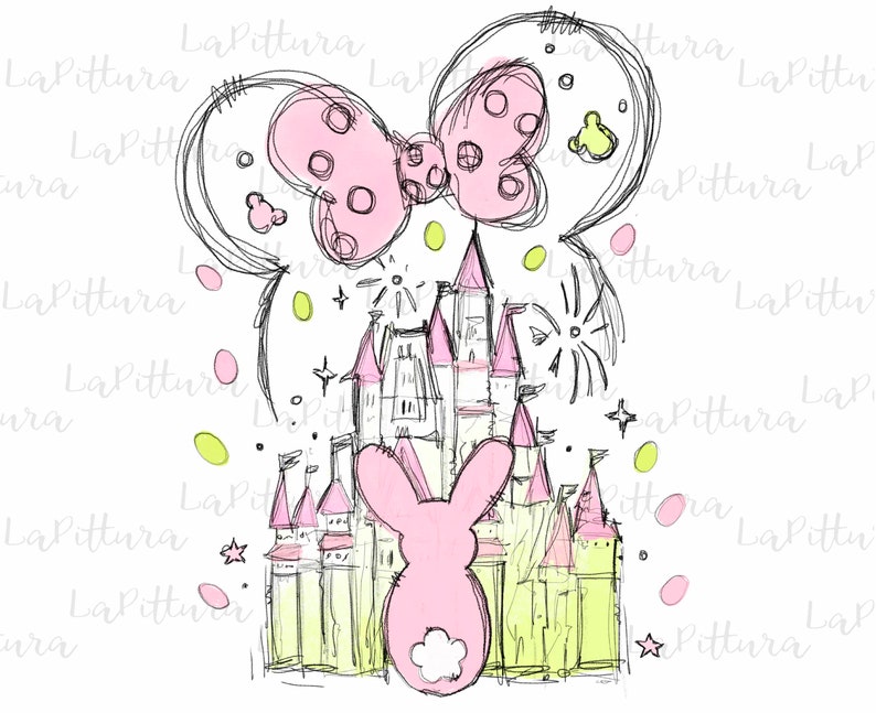 Watercolor PNG Easter Castle Clipart Printable Digital - Etsy