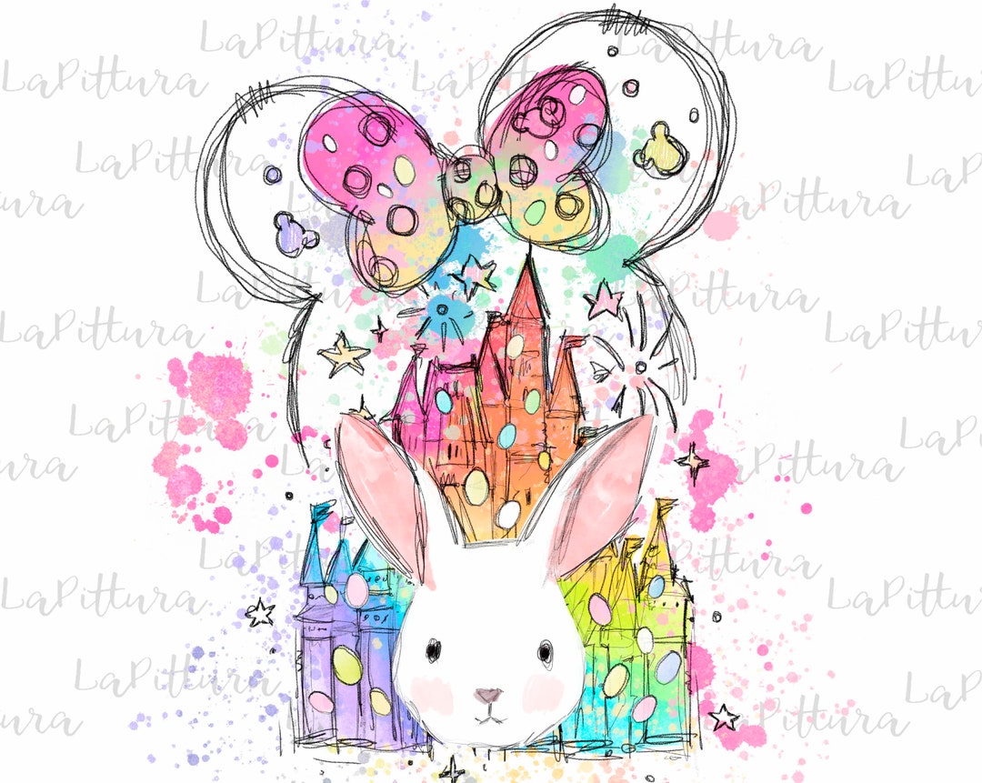Watercolor PNG Easter Castle Clipart Printable Digital Download - Etsy