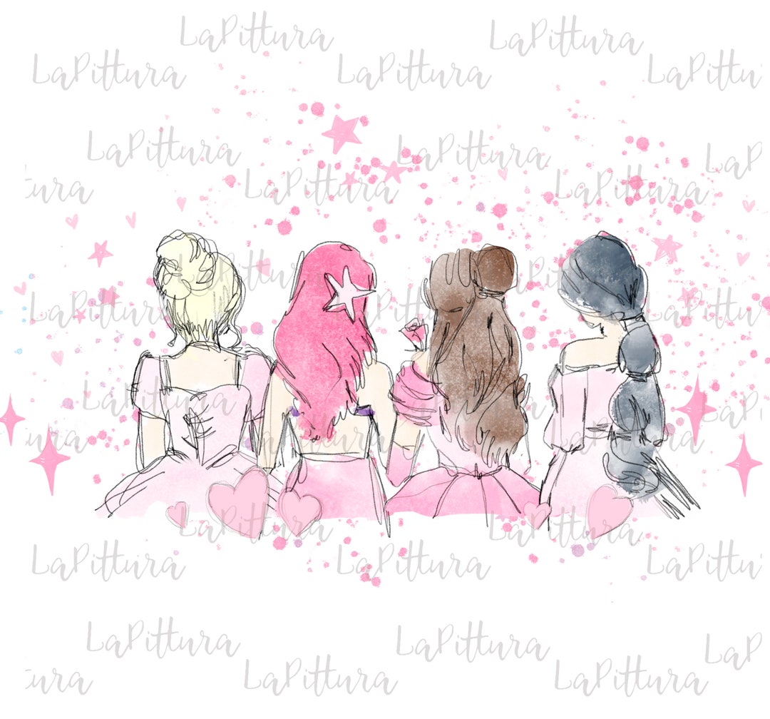 Princess Clipart Png, Pink Clipart Png, Watercolor Valentine's Day PNG ...