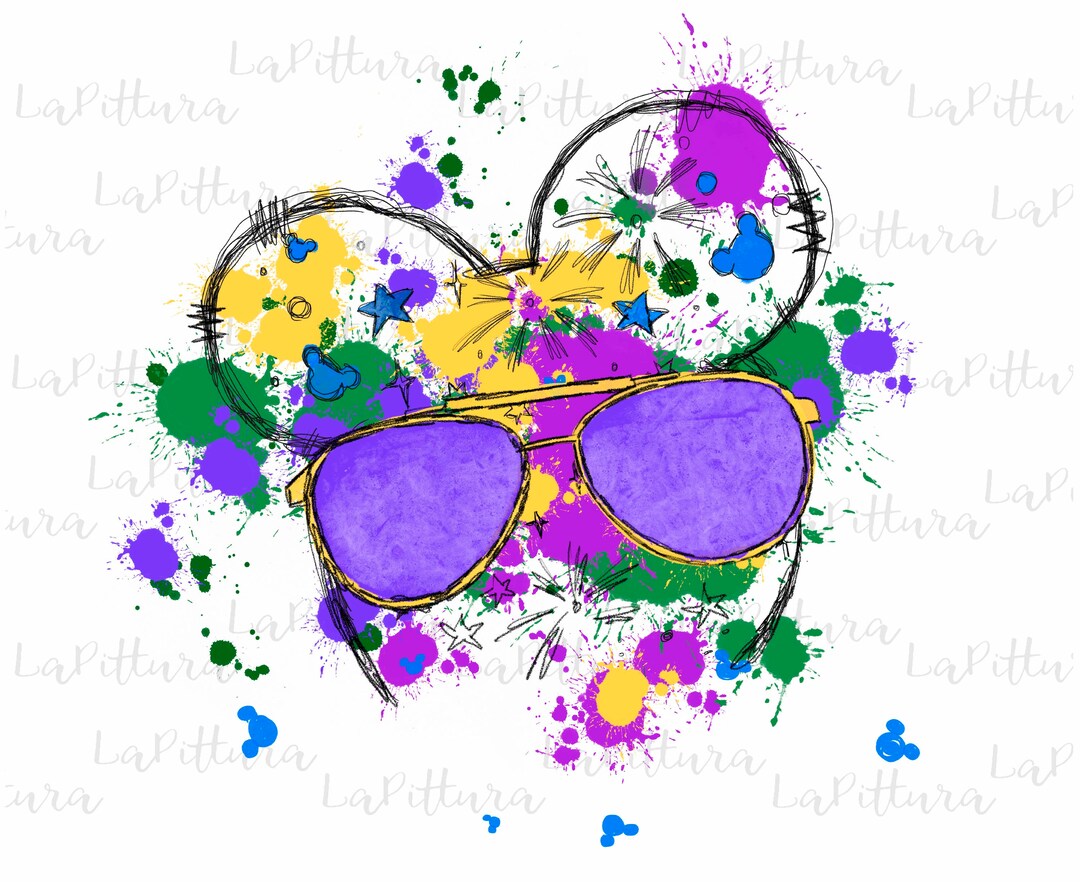Mardi Gras Png, Watercolor Mardi Gras Clipart Printable Digital ...