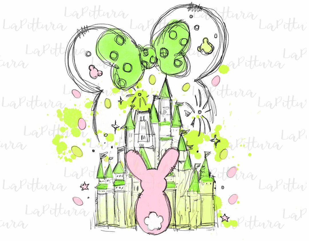 Watercolor PNG Easter Castle Clipart Printable Digital Download - Etsy