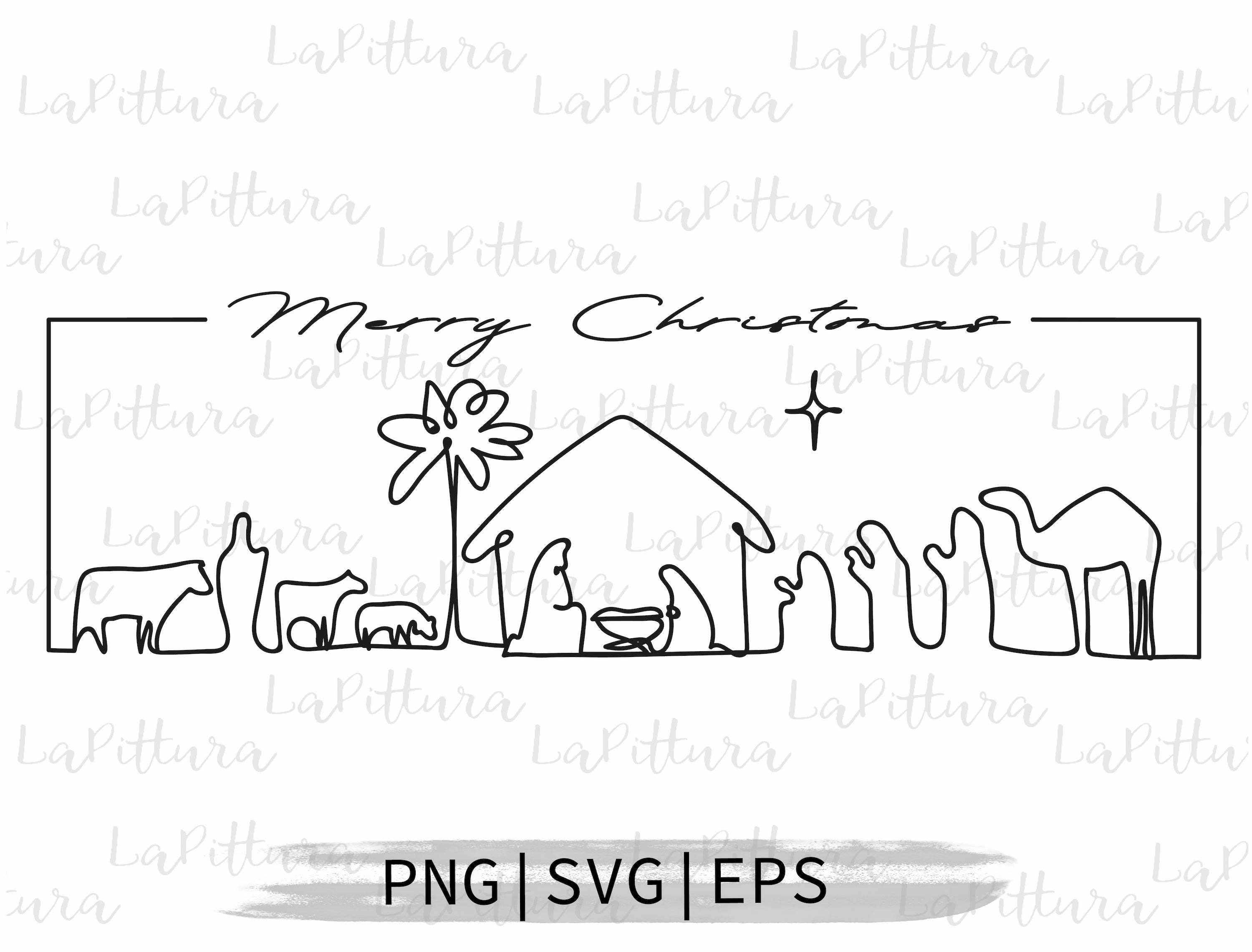 Krippe SVG Krippe Clipart PNG Weihnachtsgeschichte svg - Etsy.de