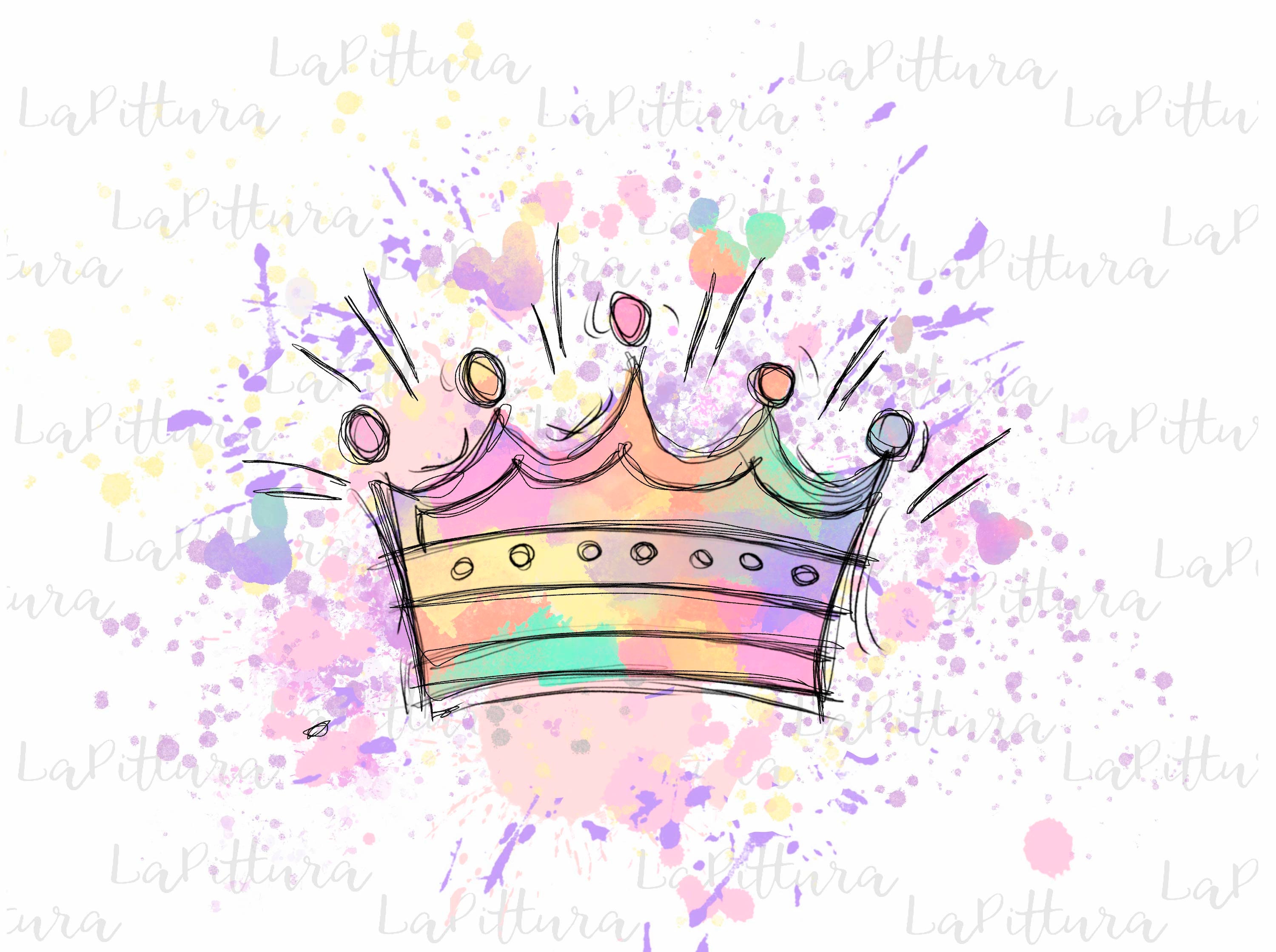 Crown PNG Watercolor Crown Clip Art Crown Digital Files - Etsy