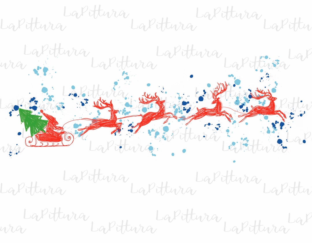 Christmas Reindeer Png, Santa Png, Sublimation Design, Christmas Tree ...