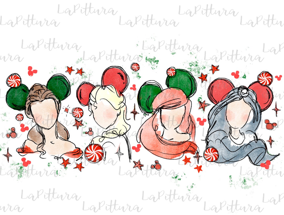 Christmas Princess Clipart Christmas Princess Png All - Etsy