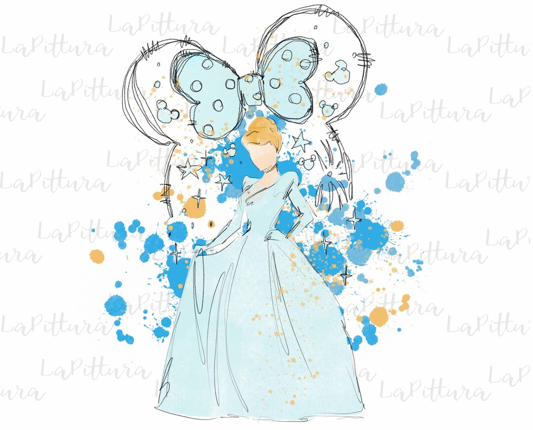 Watercolor PNG Princess Clipart , All Princess Printable Digital ...