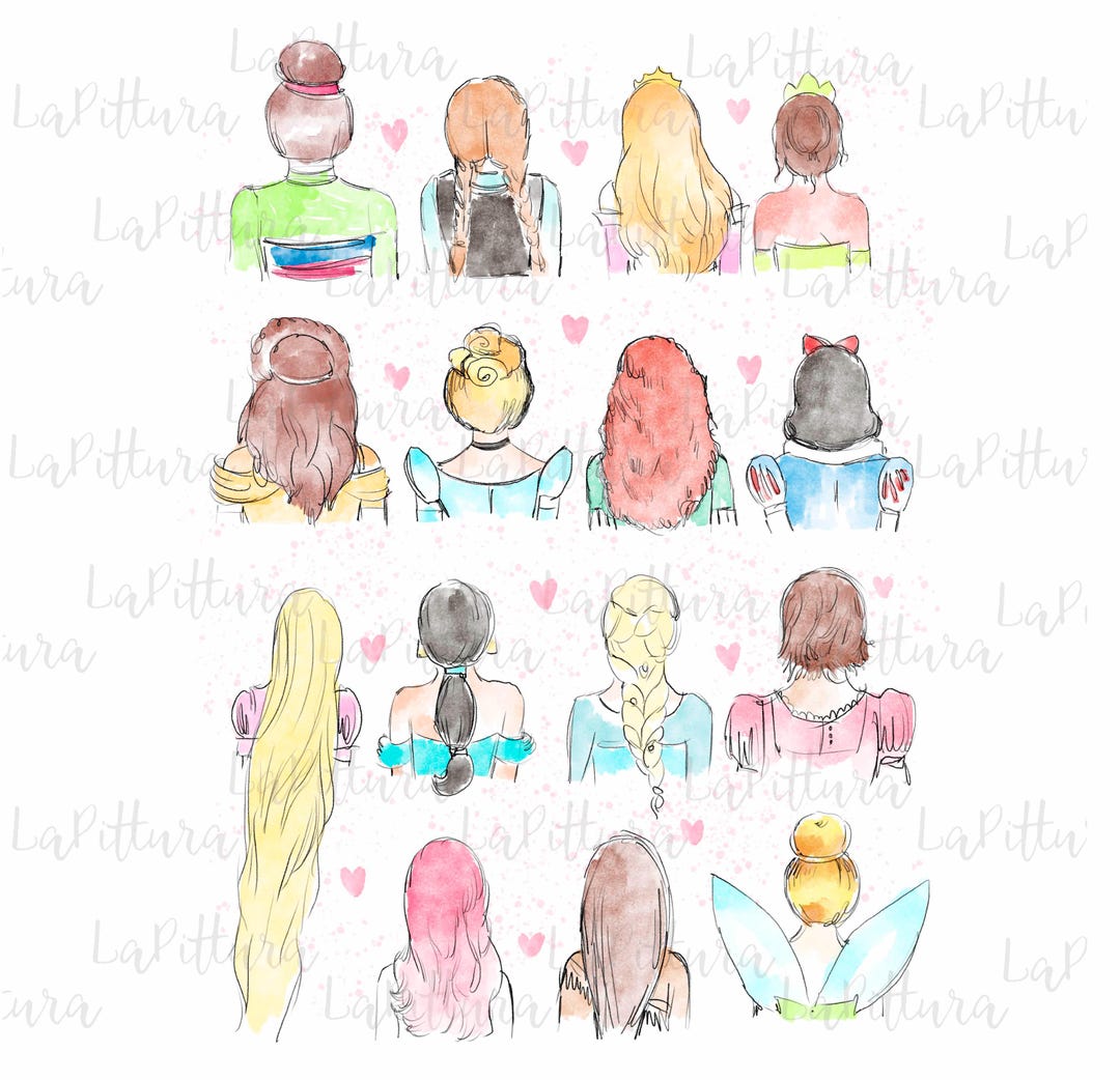 Princess Png, Valentine's Day Png Bundle, Clipart Printable Digital ...