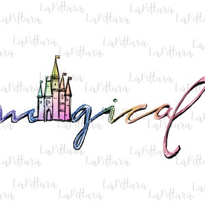 Magical PNG, Castle Clipart Printable Digital Download - Etsy