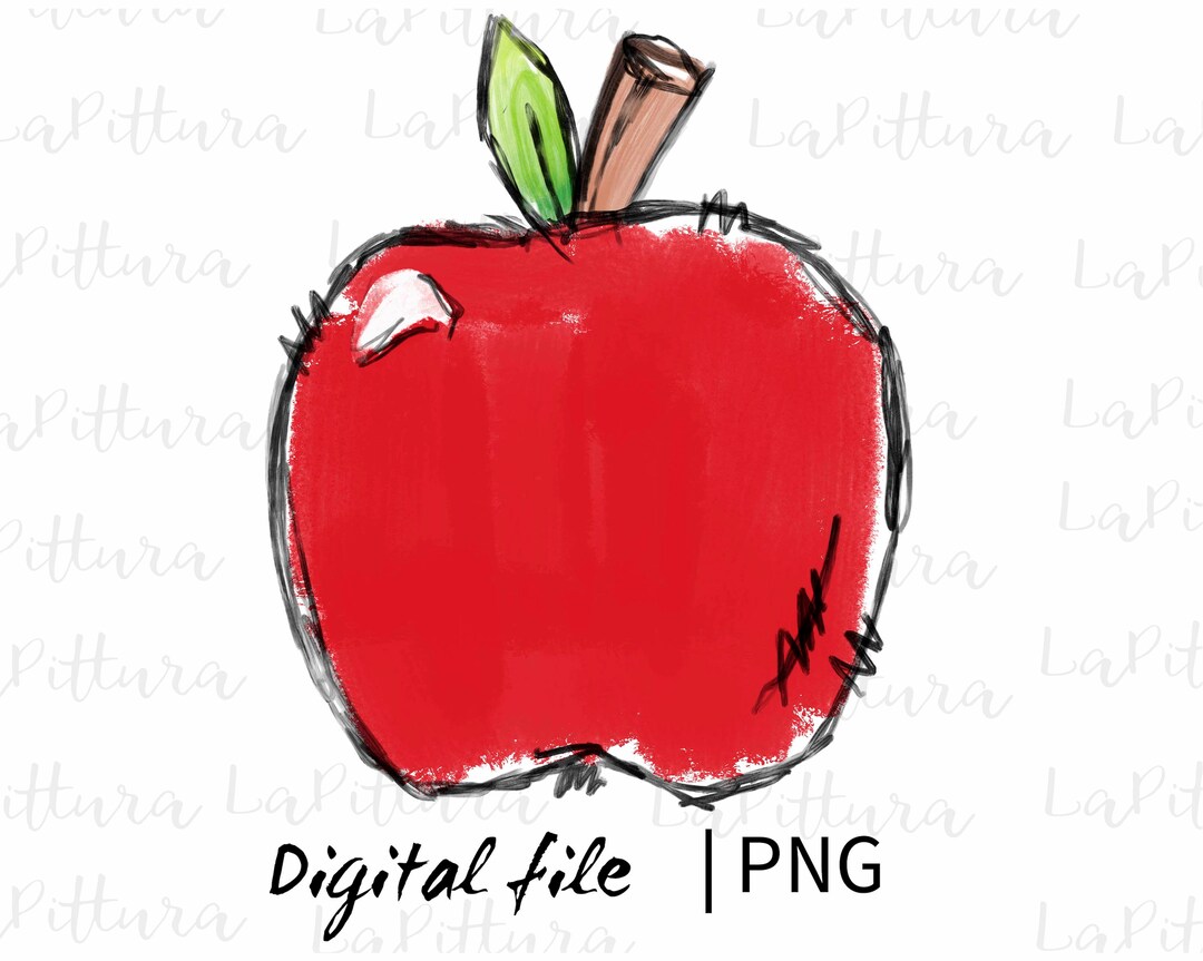 Teacher Apple PNG, Apple PNG, School Png, Bright Apple Design ...