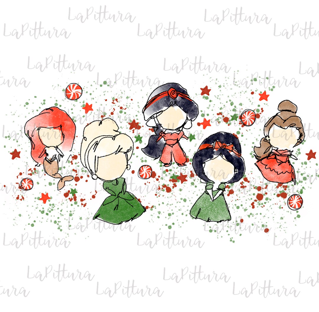 Christmas Princess Clipart, Christmas Princess Png, All Princess ...