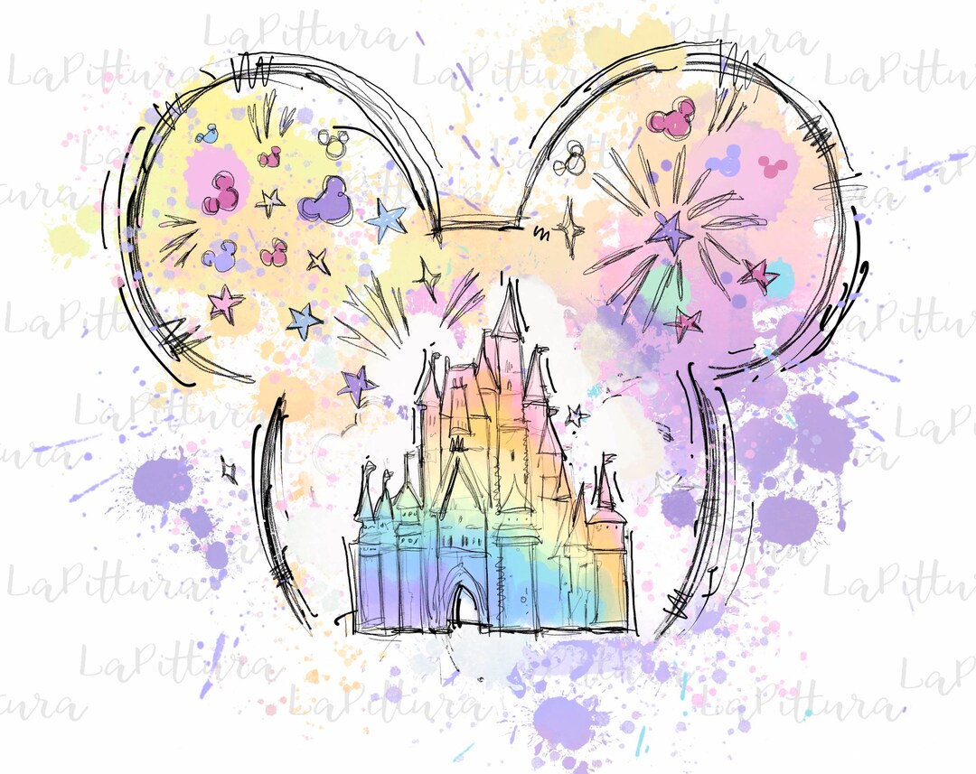 Watercolor PNG Castle Clipart Printable Digital Download - Etsy